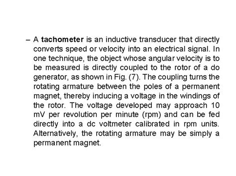 An Angular Velocity Transducers Inductive Transducer Inductive Transducers