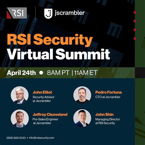 Rsi Security On Linkedin Rsisecurity Rsivirtualsummit Cybersecurity Upcomingevent