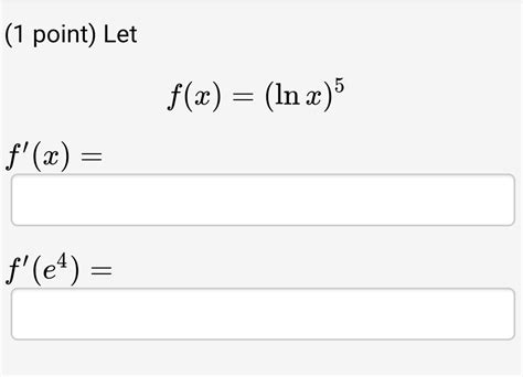 Solved Point Let F X Lnx F X F Chegg