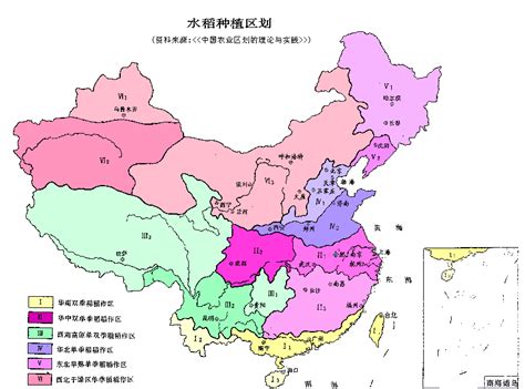 农资网 数据中心 中国农业资源分布图 中国水稻种植区划