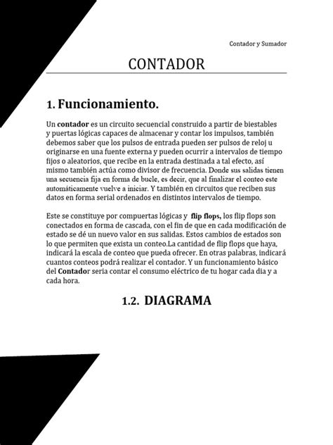 Contador Y Sumador 1 Pdf Ingeniería Informática Ingenieria Eléctrica
