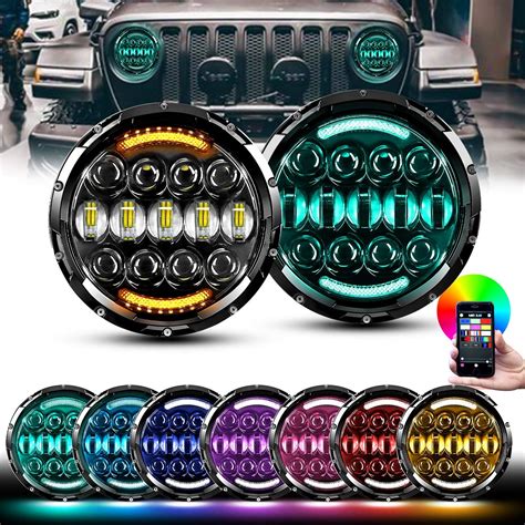 7 Led Headlights Aaiwa 7 Inch Round Led Headlight 8000lm With Drl