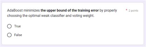 Solved AdaBoost Minimizes The Upper Bound Of The Training Chegg