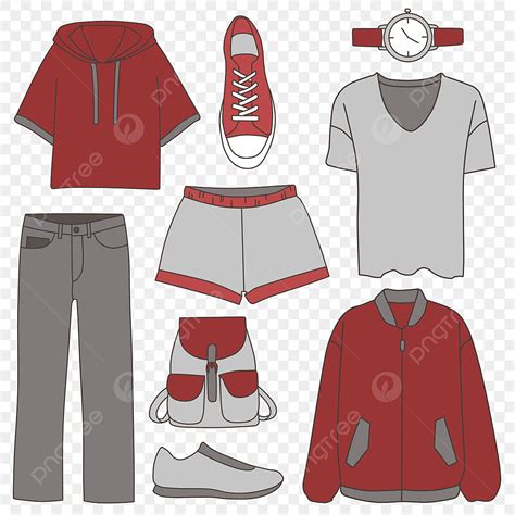 적갈색과 회색 패션 일러스트 옷 요소 손에 그려진 스타일 시계 패션 삽화 귀여운 패션 패션 Png 일러스트 및 Psd 이미지 무료 다운로드 Pngtree