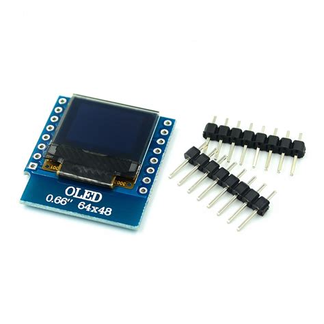 ☸0 66 inch oled display module for wemos d1 mini esp32 module arduino