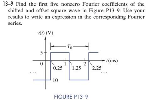solved 13 9 find the first five nonzero fourier coefficients
