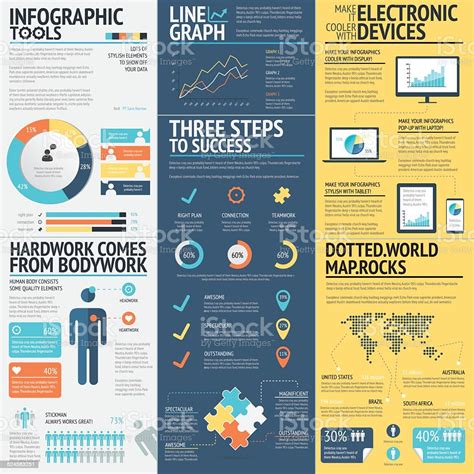 비즈니스 인포그래픽 벡터 일러스트 3 평편 비즈니스 색상 비즈니스에 대한 스톡 벡터 아트 및 기타 이미지 비즈니스 인포그래픽 검안 Istock