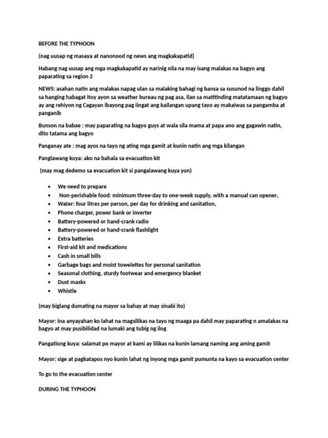 Script Science Typhoon Pdf