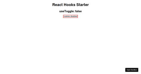 React Hooks Starter Examples Codesandbox