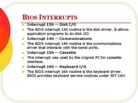 Microprocessor And Assembly Language Lecture11 Bios And Dos
