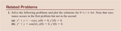 Solved Solve The Following Problems And Plot The Solutions Chegg