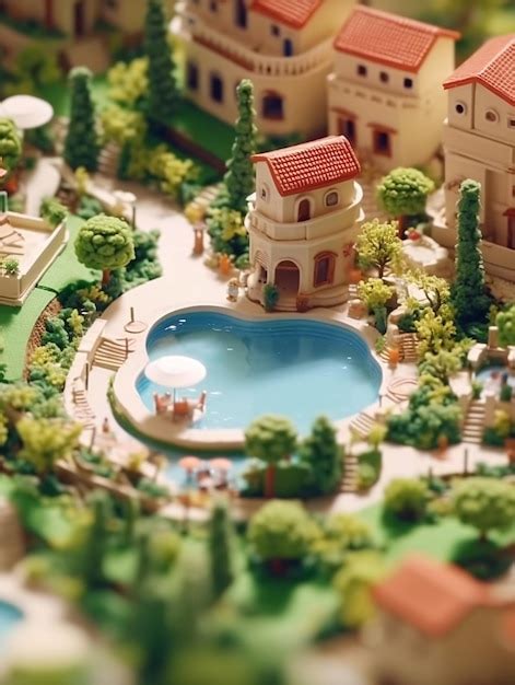 Premium Ai Image 3d Summer Swimming Pool Template Beach Swimming Pool 3d Rendering