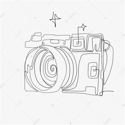 艺术抽象线条画相机素材图片免费下载 千库网