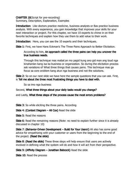 Chapter 18script Auto Recovered Chapter 18script For Pre Recording Summary Description