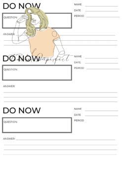 Do Now Exit Slip Template By Teacher Imperfect ELA TPT