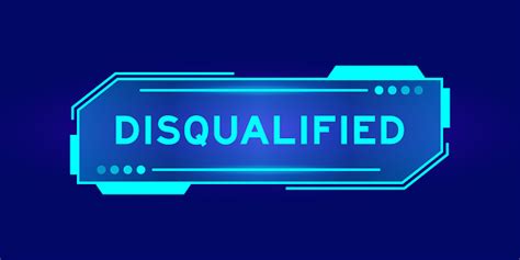 파란색 배경의 사용자 인터페이스 화면에서 실격 단어가 있는 미래 지향적인 Hud 배너 0명에 대한 스톡 벡터 아트 및 기타 이미지 0명 거절 건강한 생활방식 Istock