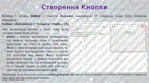 Поняття елемента керування Кнопка Python Презентація Інформатика