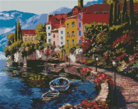 Алмазна мозаїка Ранок на березі озера Amo7025