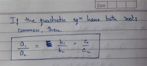Crazy Maths Cramers Rule For Quadratic Equationscondition Of Common