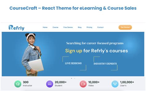 Coursecraft React Theme For Elearning And Course Sales