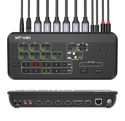 HDMI Live Stream Switcher With Multi View Preview Output Audio Mixer Multi Cam Video Mixer