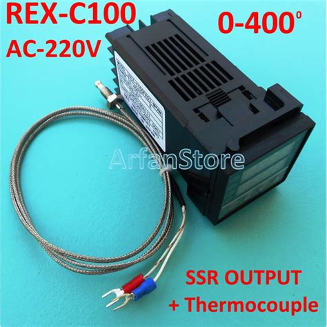 Jual Thermostat PID REX C100 Digital Controller Thermocouple SSR Output Shopee Indonesia
