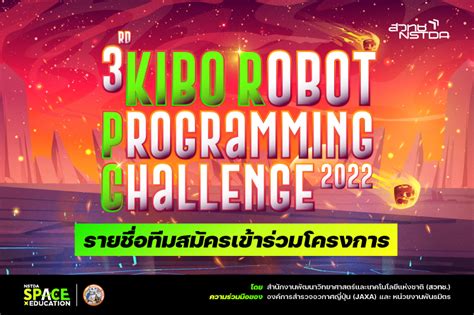 รายชื่อทีมสมัครเข้าร่วมแข่งขันโครงการ The 3rd Kibo Rpc Nstda Space