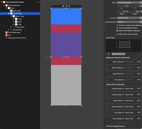 Swift How To Set Up Autolayout Constraints For Vertical Stack View In