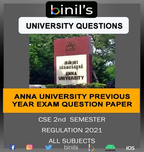 Anna University Nd Sem CSE Question Paper Regulation