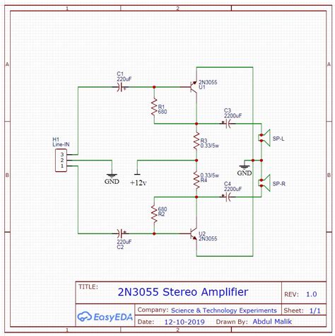 Bluetooth Amplifier Circuit Diagram