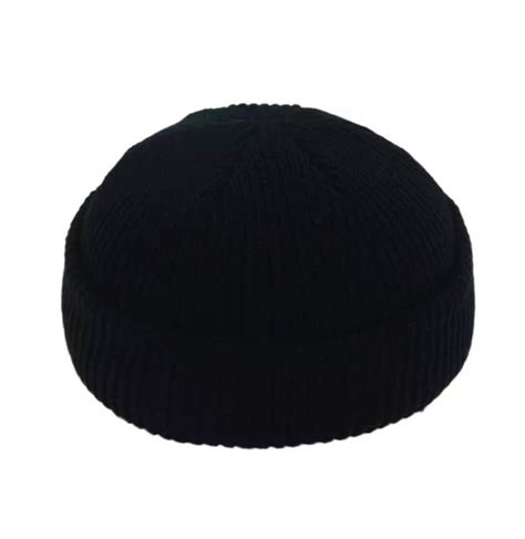 Шапка докер мини бини черная Black Стильные аксессуары с доставкой Rozetka