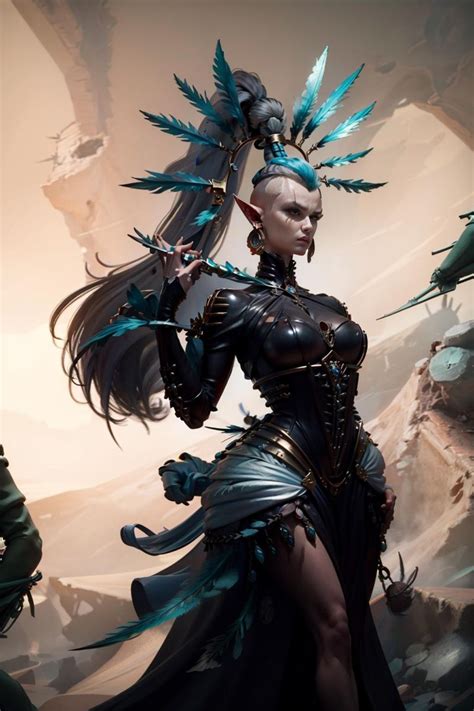 Yvraine The Emissary Of Ynnead Caraxes Warhammer Eldar Warhammer 40k Art Warhammer Fantasy