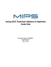 Optimizing Code Size With GCC Toolchain Options A Comprehensive Course Hero
