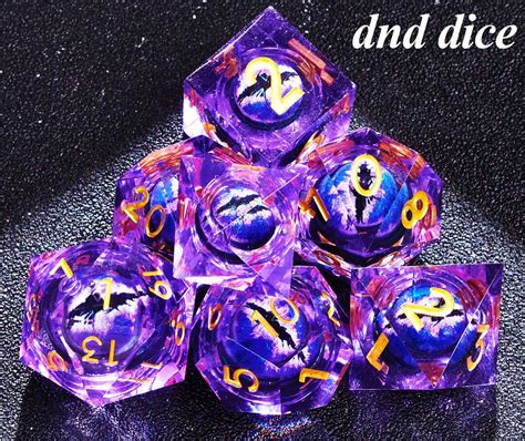 Dnd Dice Set Liquid Core Dragon Eye Liquid Core Dragon Dice Sets