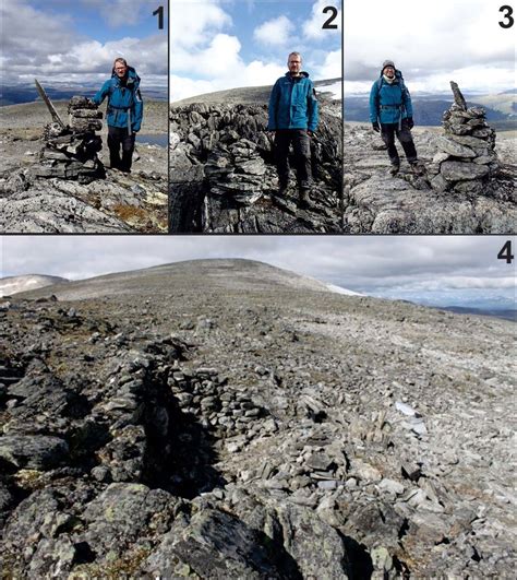 Above Examples Of Cairns Marking The Lendbreen Pass Numbered As In