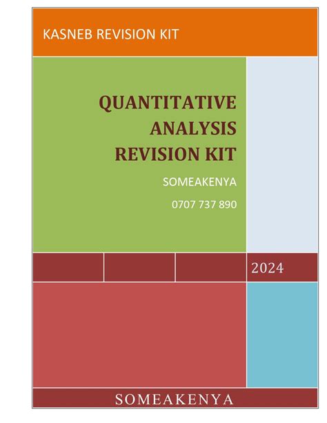Quantitative Analysis Revision Kit Kasneb Cpa Atd Cs Ccp Cifa