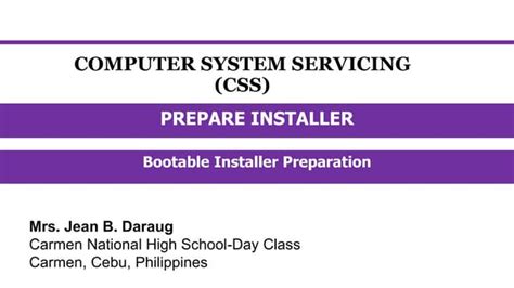 bootable installer preparation pptx operating systems computer