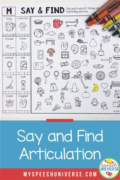Articulation Activities Speech Therapy Word Lists Coloring Homework