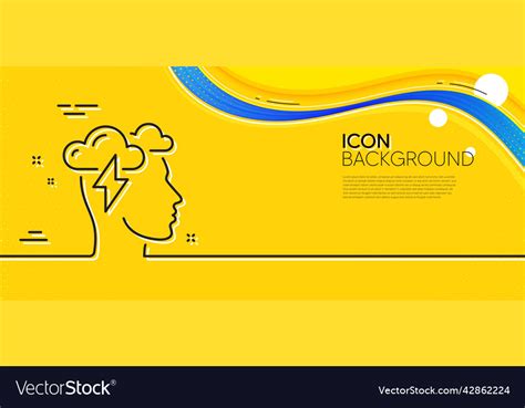 Mindfulness Line Icon Psychology Sign Minimal Vector Image