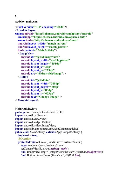 Practical 14 Android Docx Operating Systems Computer Software And Applications