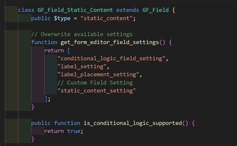 Gravityforms Gravity Forms Action Hook Gformfieldstandardsettings