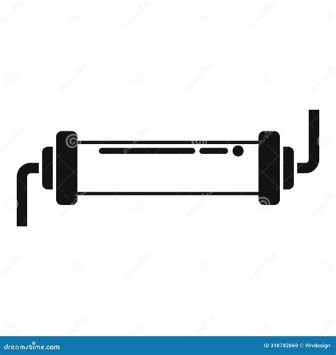 black icon of horizontal scroll bar stock vector illustration of