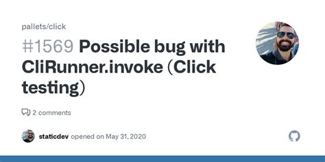 possible bug with voke click testing · issue 1569 · pallets click · github