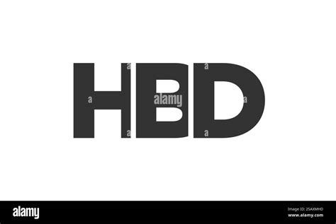 Hbd Logo Design Template With Strong And Modern Bold Text Initial Based Vector Logotype
