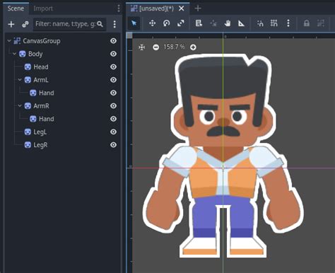 canvas group outline godot shaders