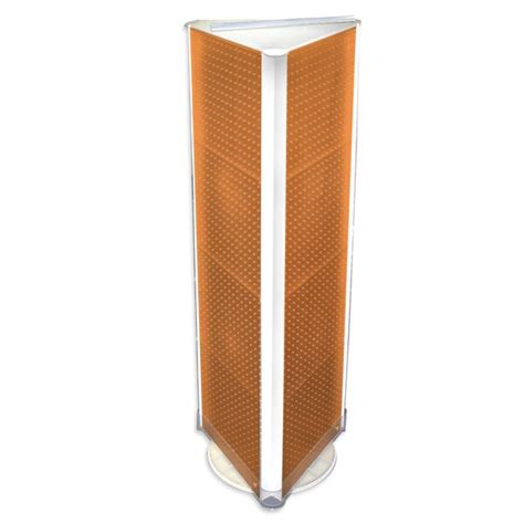 Azar Displays Three Sided Pegboard Tower Floor Display On Revolving