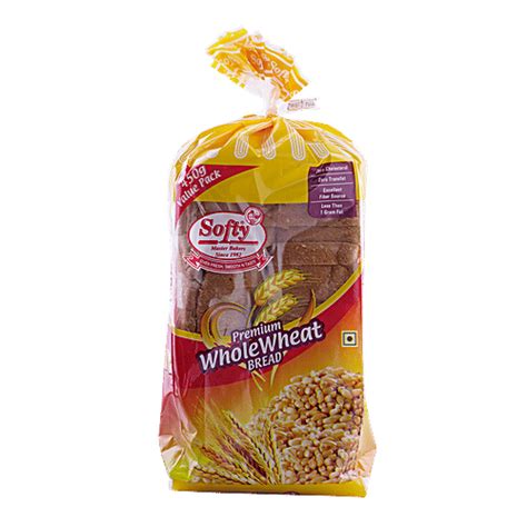 Buy Softy Premium Bread Whole Wheat 450 Gm Pouch Online At The Best