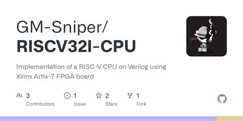 Github Gm Sniperriscv32i Cpu Implementation Of A Risc V Cpu On