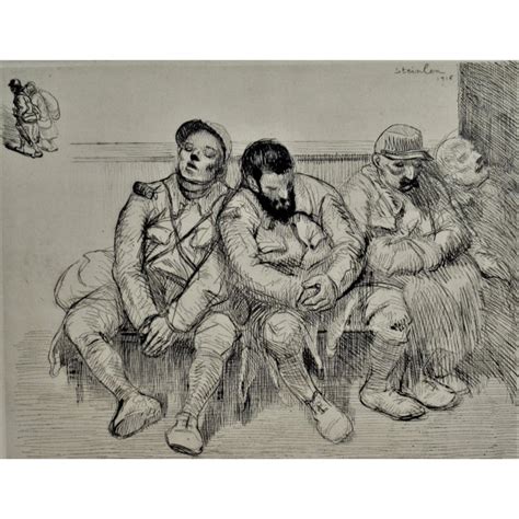 Théophile Alexandre Steinlen Entre Deux Trains 1916 Chairish