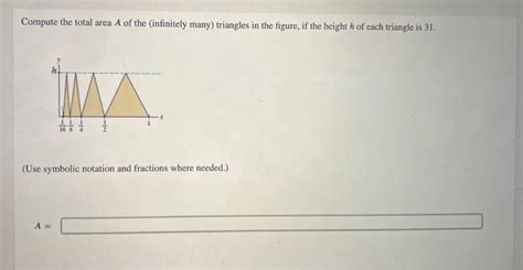 Solved Compute The Total Area A Of The Infinitely